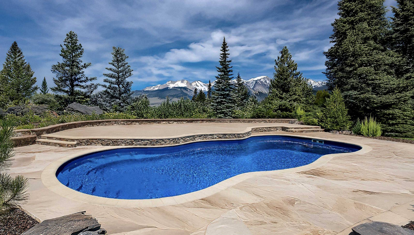 The Sequoia fiberglass pool design - EvoPools